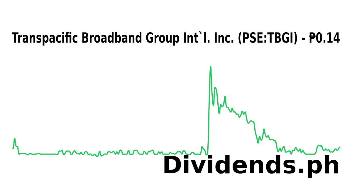 Transpacific (PSE:TBGI) - Stock Price, Market Cap, Dividend Yield, and ...